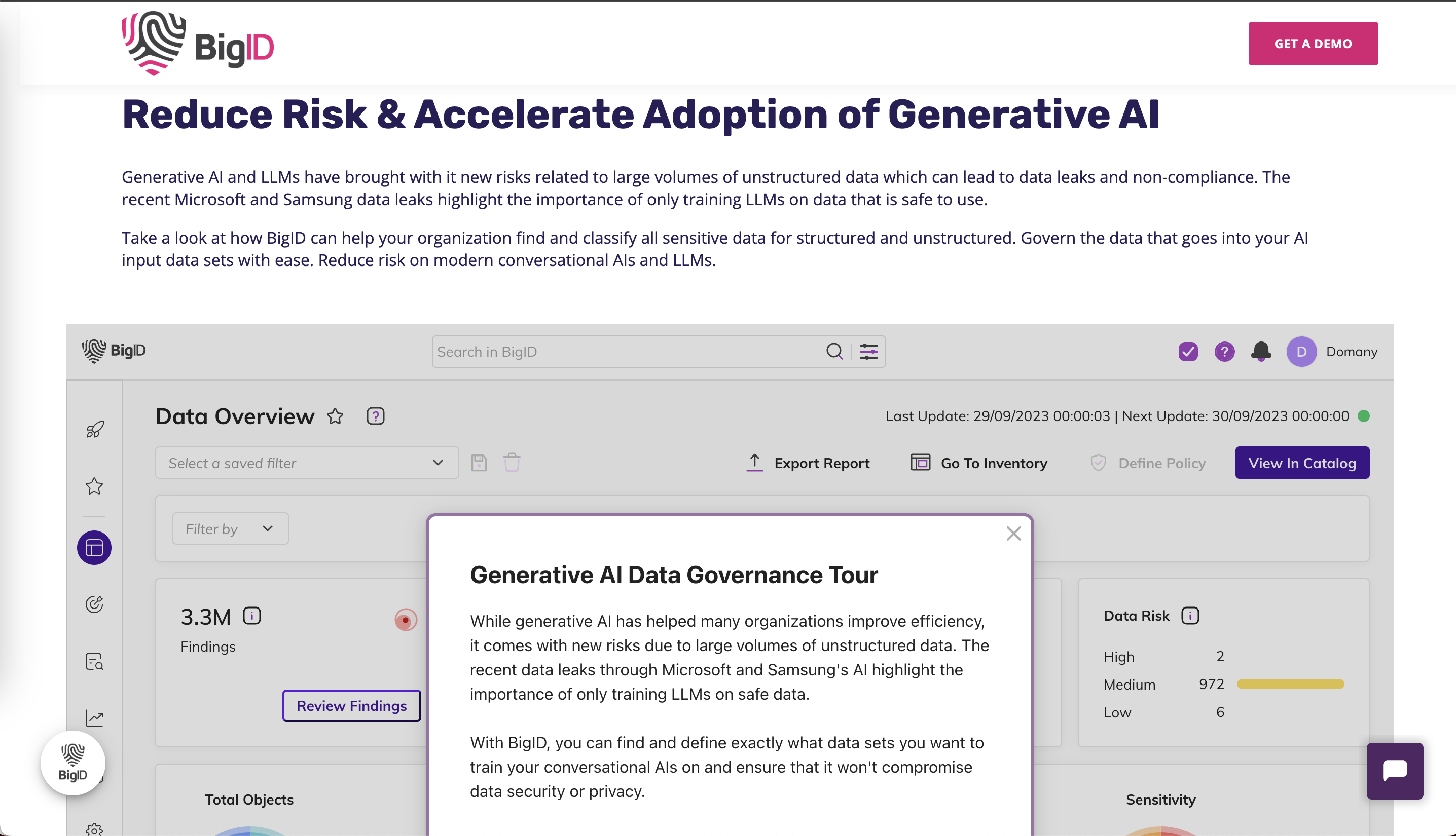 BigID AI Governance Product Tour